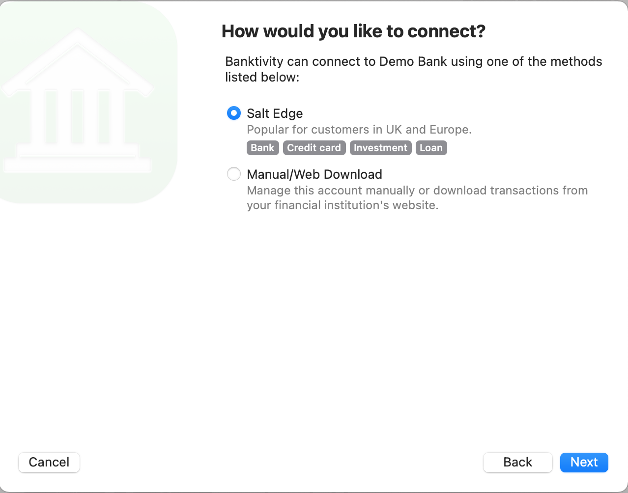 How to create a Salt Edge account and connect to a UK or EU bank ...