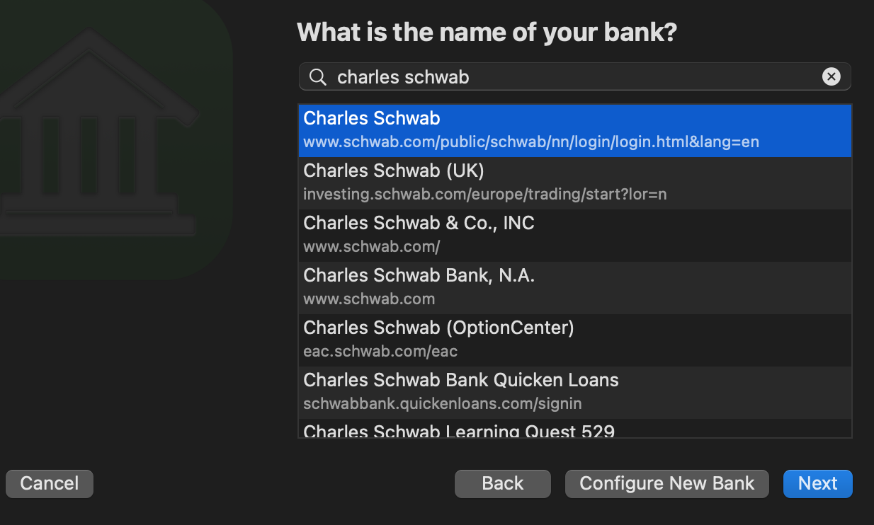 Schwab requires Direct Access. OFX/Direct Connect is no longer an ...